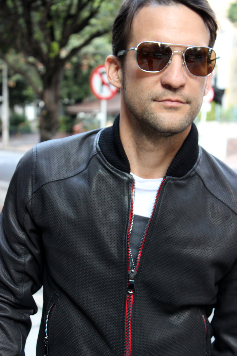 COSMO Leather Jacket Bomber lightweight - Perforated -– PDCollection ...